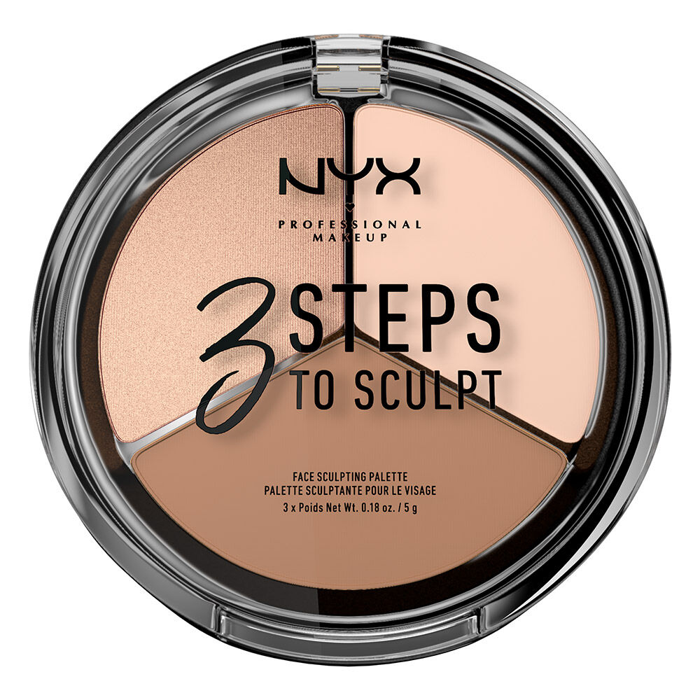 3 Steps to Sculpt Face Sculpting Παλέτα Highlighter